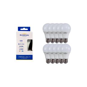 KIT Lâmpada Bulbo LED A60 E27 - 10 UN 15W